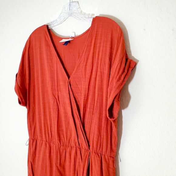 Universal Thread | Dresses | Universal Thread Faux Wrap Orange Dress ...